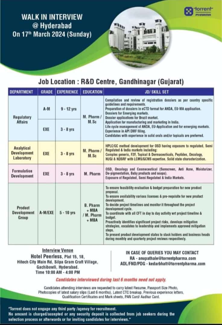 Walk-In Interview @ Hyderabad: 17th March 2024 - Career Pathway