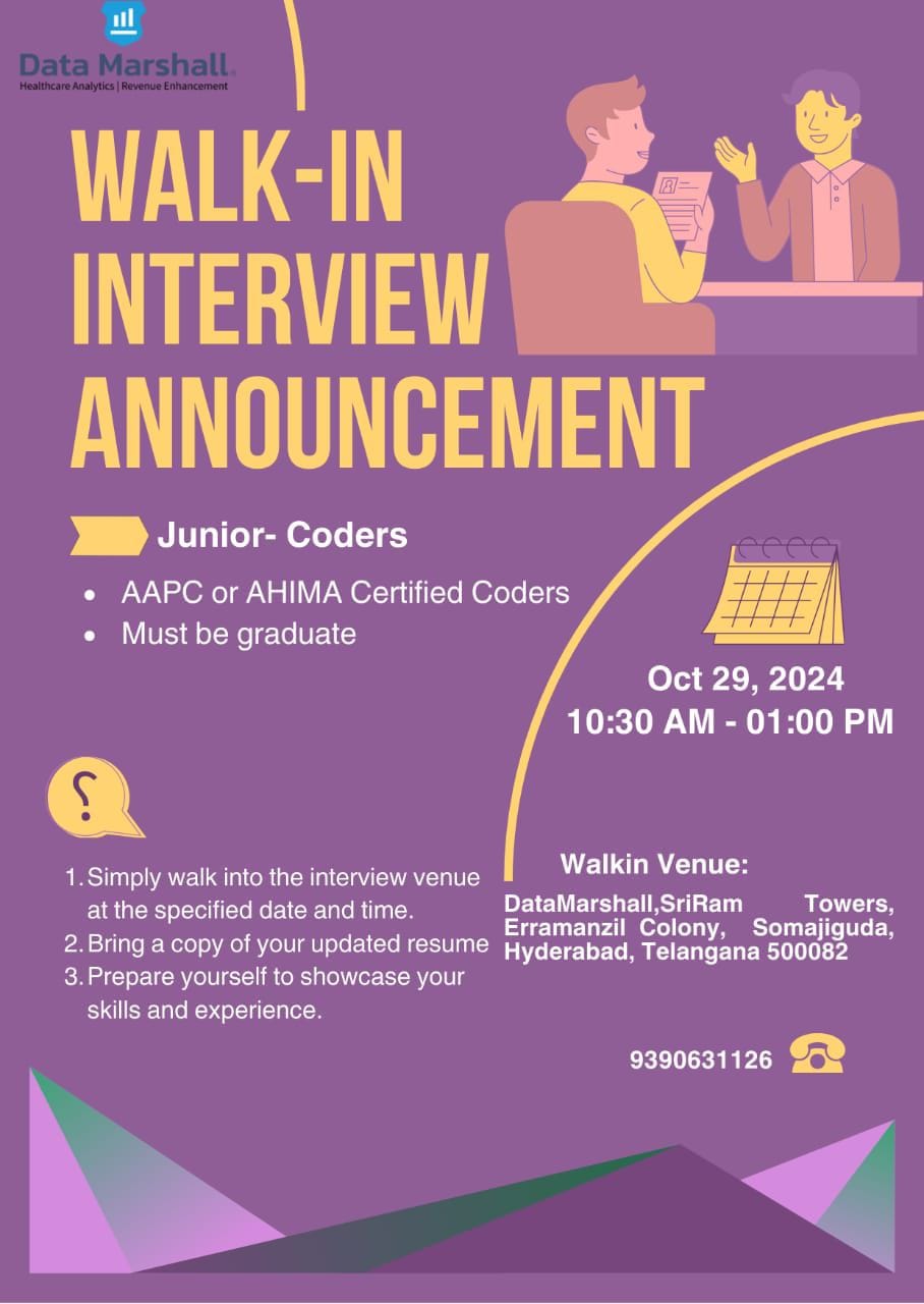 Walk In Interview For Healthcare Analytics Revenue Enhancement Coders Walk In Interview For Healthcare Analytics Revenue Enhancement Coders