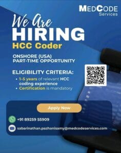 MedCode Services Hiring HCC Coder 2026: Onshore USA Part-Time Medical ...